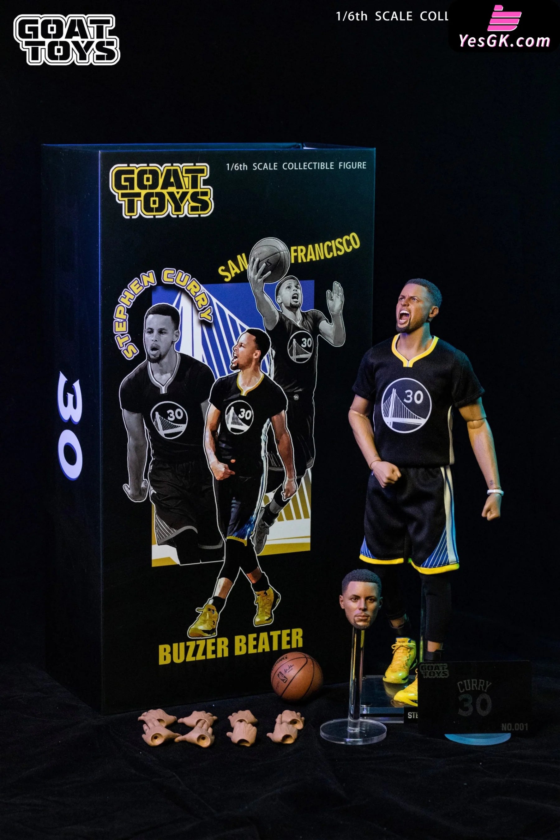 Stephen Curry Thunder Set Action Figure - Goat Toys Studio – YesGK
